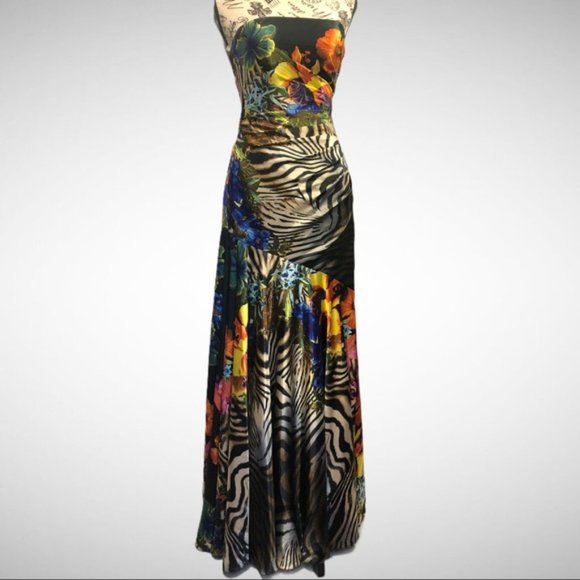 Sparkle | Dresses | Sparkle Tropical Jungle Silky Formal Mermaid Prom ...